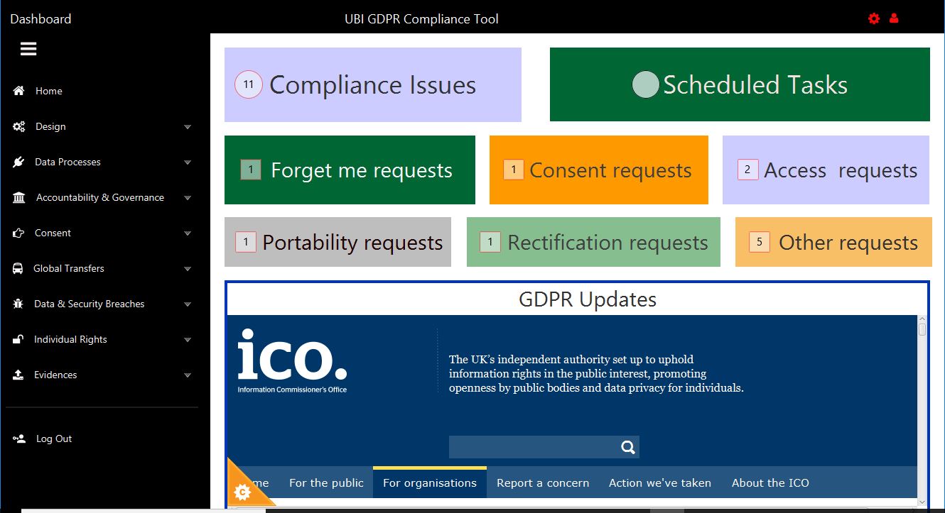 GDPR Compliance Management Tool - ubicomp solutions